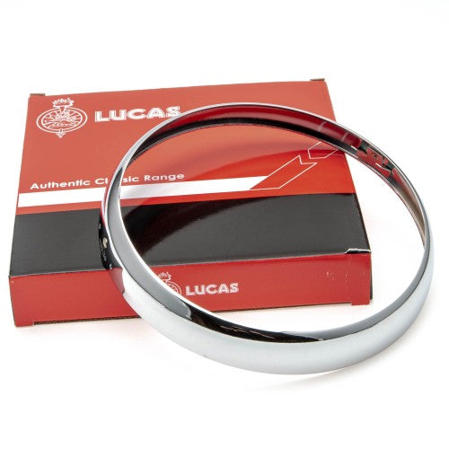 MG TD 7" Lucas Chrome Headlight Rim — Abingdon Spares