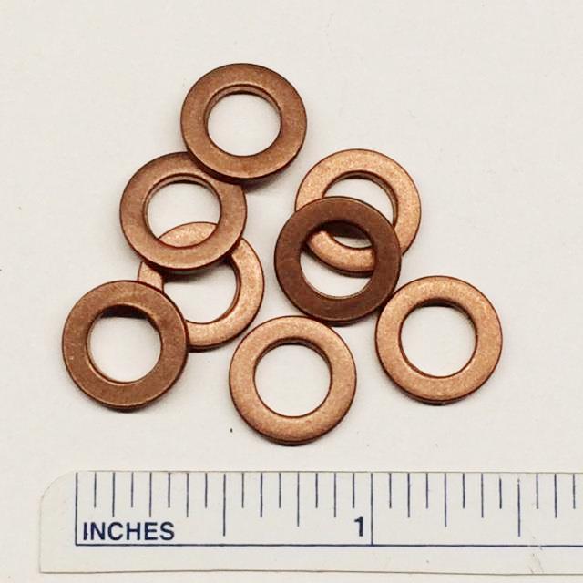 Copper Washers, Oil Pump, Set of 8, T-Type — Abingdon Spares