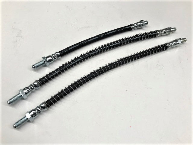 MGB Brake Hose Set, with wire wraped front hoses (77-80) — Abingdon Spares