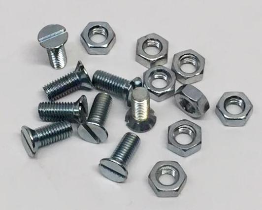 MG TC and TD Chrome radiator shell to radiator mounting screw and nut ...