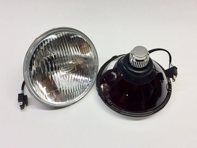 LED Headlamp Assembly, 7", pair, Fluted Lens — Abingdon Spares