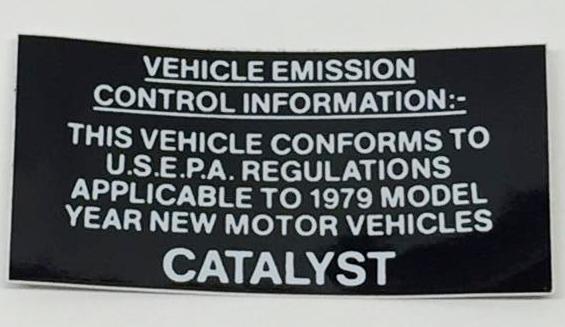CATALYST STICKER, MGB, 1978 — Abingdon Spares