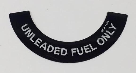Unleaded Fuel Sticker, MGB — Abingdon Spares