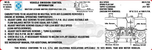 Automotive Restoration Decals — Abingdon Spares