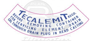 Tecalemit Oil Filter Decal — Abingdon Spares