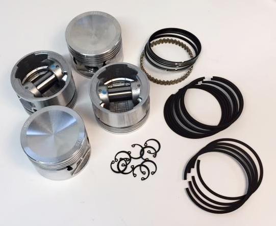 MGB Piston Set w/Rings circlip type +.040 — Abingdon Spares